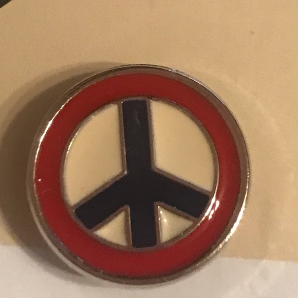 Accessories | New Old Stock Vintage Peace Sign Enamel Pin Tie Tacklapel ...